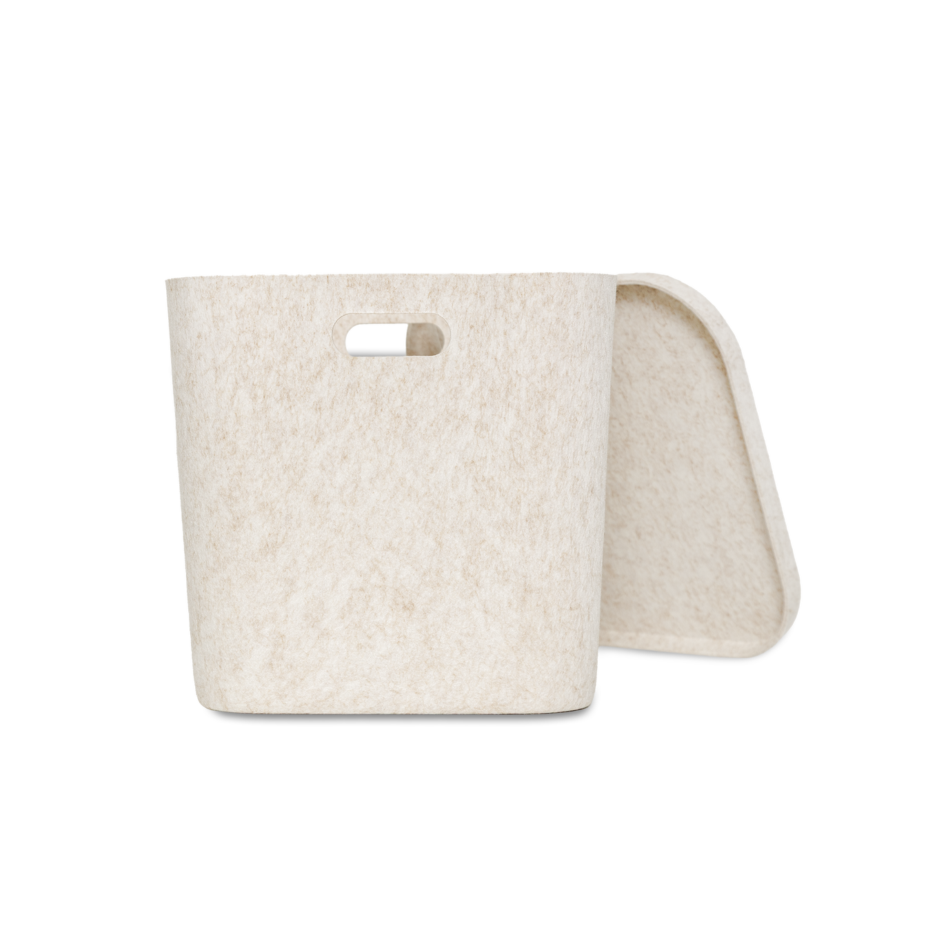 Oatmeal Felt Tub with Lid – Sort My House