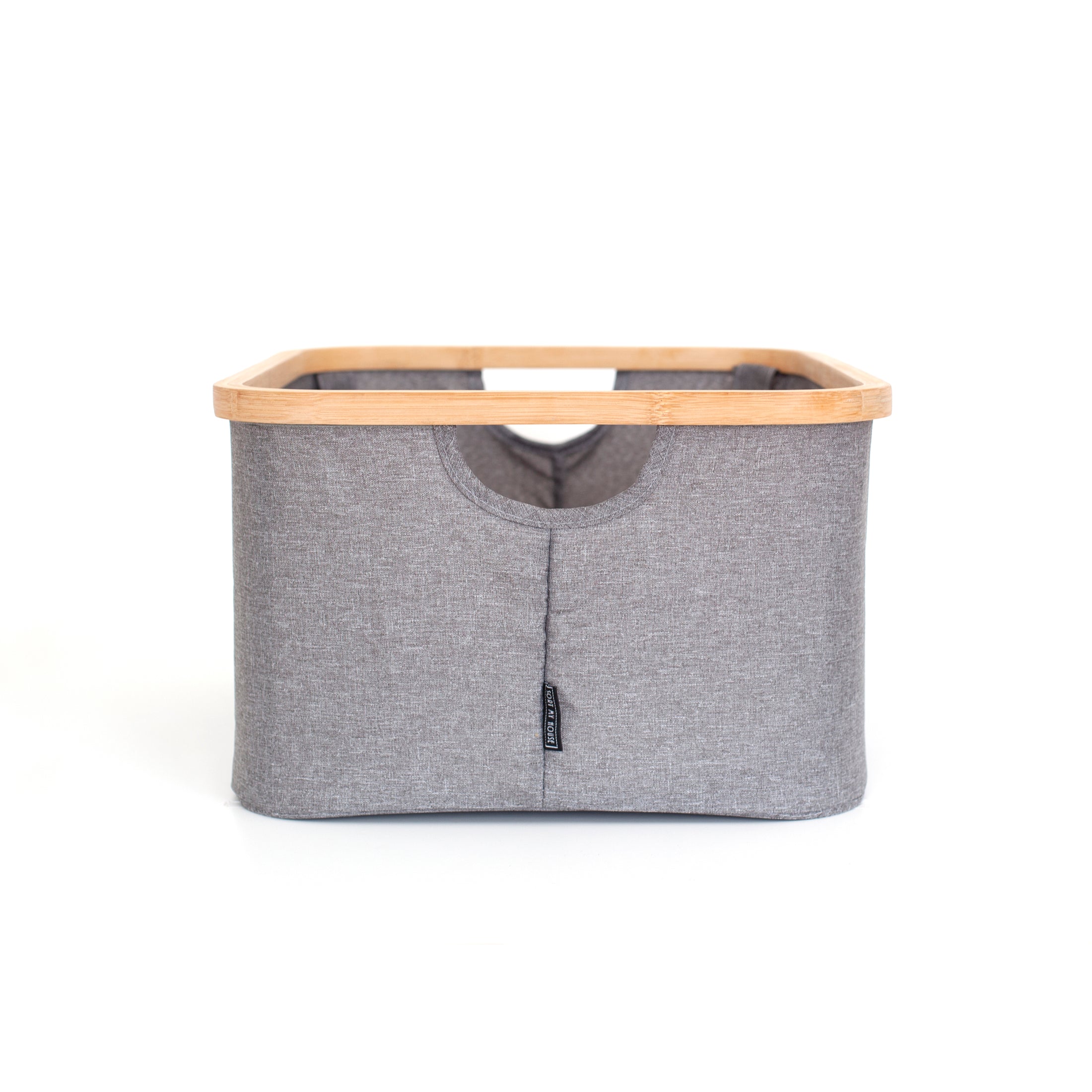 Bamboo Rim Linen Basket – Sort My House