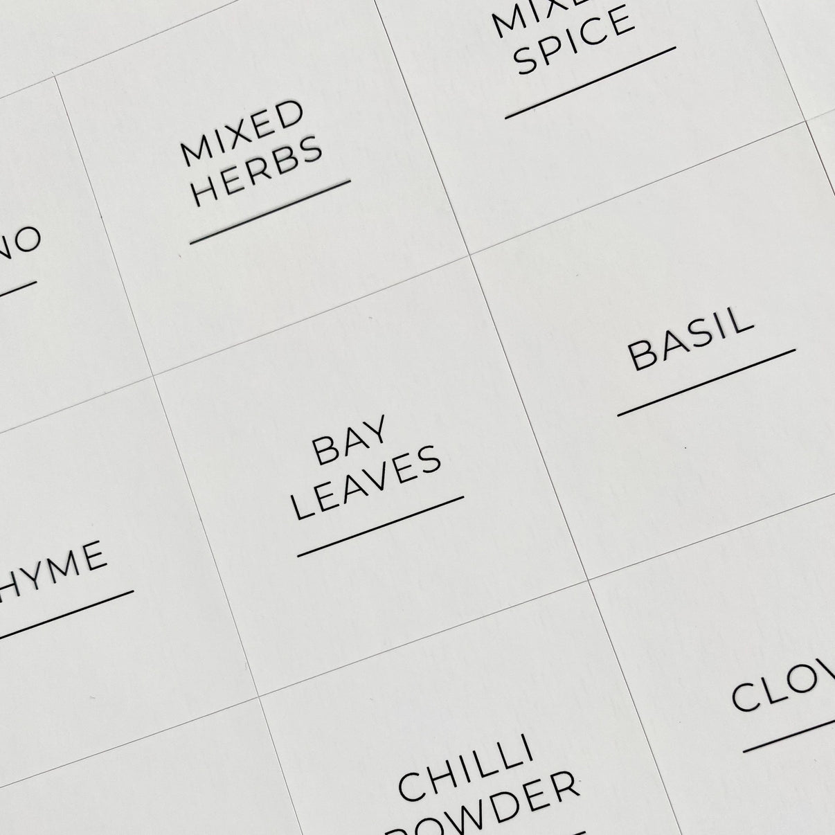Square Spice Label Set – Sort My House